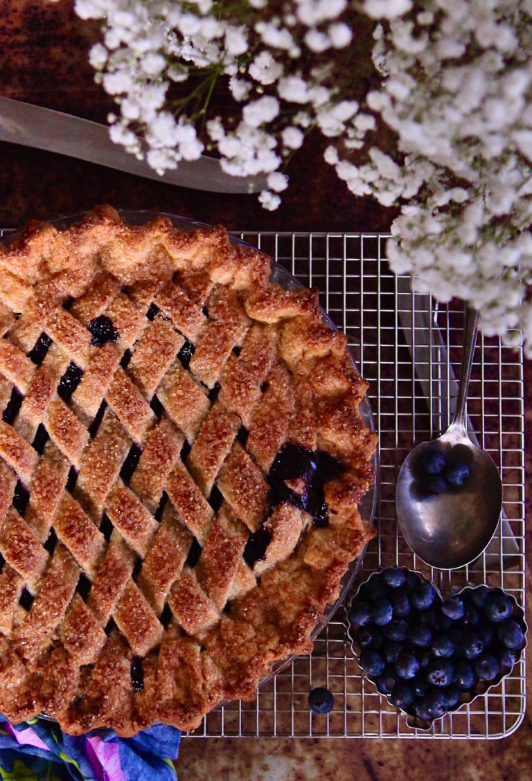 Homemade Buttery Crust Blueberry Pie - Presley's Pantry